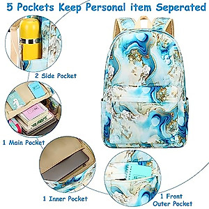 Bluboon Teen Girls School Backpack Kids Bookbag Set with Lunch Box Pencil Case Travel Laptop Backpack Casual Daypacks