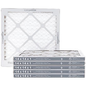 Amazon Basics Merv 8 AC Furnace Air Filter - 14'' x 14'' x 1'', (Pack of 6)