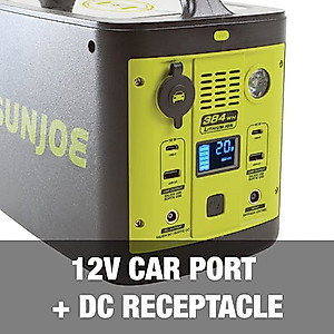 Sun Joe PPG400 384Wh 6-Amp Portable Power Generator with Outlets and USB Ports Bundle with 1 YR CPS Enhanced Protection Pack and Deco Gear Tactical Flashlight and Tactical Pen Set w/Case