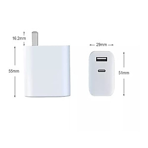 USB C Fast Charger, 65W 2 Port GaN PD&QC USB-C Power Adapter, USB C Wall Charger for MacBook Pro, Air, iPad Pro, Air, Mini, iPhone 14 Pro Max, 13, 12 Galaxy S22 S21 Ultra, Note 10 Plus, Pixel 6, 6 Pro
