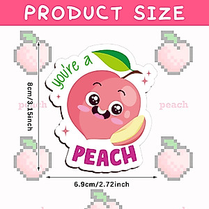 Kanayu 16 Pcs Cute Fridge Magnets Fun Puns Magnetic Stickers Decorative Refrigerator Decal Funny Magnets for Locker Fridge Stickers for Whiteboard Laptop Office School Student Adult (Food and Animal)