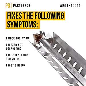 WR51X10055 GE Refrigerator Defrost Heater Replacement Assembly Kit Kenmore Part Number GSH25JSXNSS TFX25PPBGWW GSH25ISXBSS GSHS6HGDBCSS GSH25JSDBSS GSH25JSXBSS GSL25JFPABS GSL25JFTABS PSHS6PGZBESS