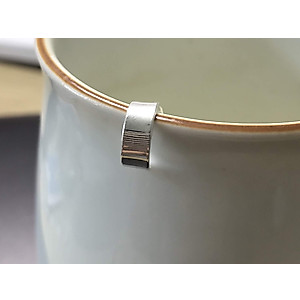 Wide Silver Ear Cuff Smooth - Sterling Silver Adjustable No Piercing Ear Cuff - Minimalist Ear Cuff