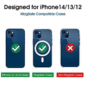 TechMatte Magnetic Vent Car Phone Mount Compatible with iPhone 14 iPhone 13, iPhone 12, Pro, Pro Max, Mini, iPhone 14 Plus and MagSafe Case (Blue)