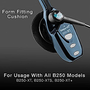 Replacement Ear Pads Foam Covers - Compatible with BlueParrott B250-XT, B250-XTS, B250-XT+, Plantronics, Jabra Voice 150, VXI CC Pro, AddaSound (10-Pack)