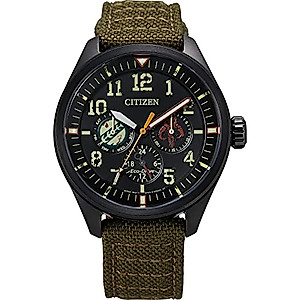 Citizen Eco-Drive Star Wars Quartz Men's Watch, Stainless Steel with CORDURA® strap, Boba Fett, Green (Model: BU2058-00W)