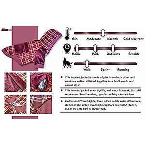DeerBAO Puppy Plaid Hoodie pet Clothing cat Hoodie Fashionable and Cute for Small Dogs Small Cats (Small)