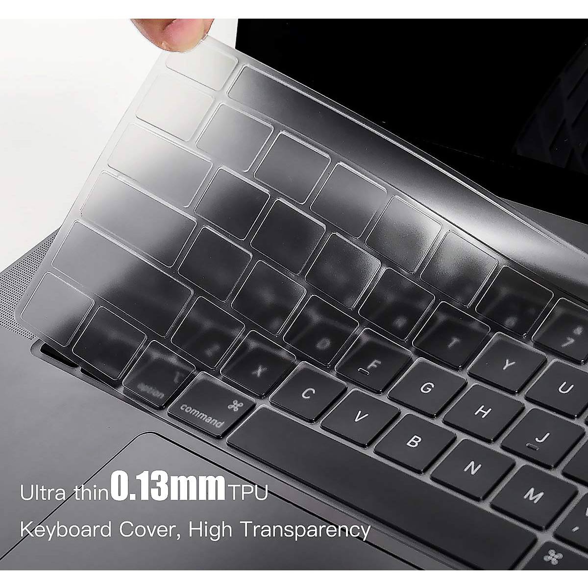 Keyboard Cover Compatible with 2024 MacBook Pro 13 inch M2 A2338 2024 2023-2020 M2 M1 A2338 A2289 A2251 & MacBook Pro 16 inch A2141 2020 2019 Touch Bar & Touch ID Keyboard Protector Skin Cover, Clear