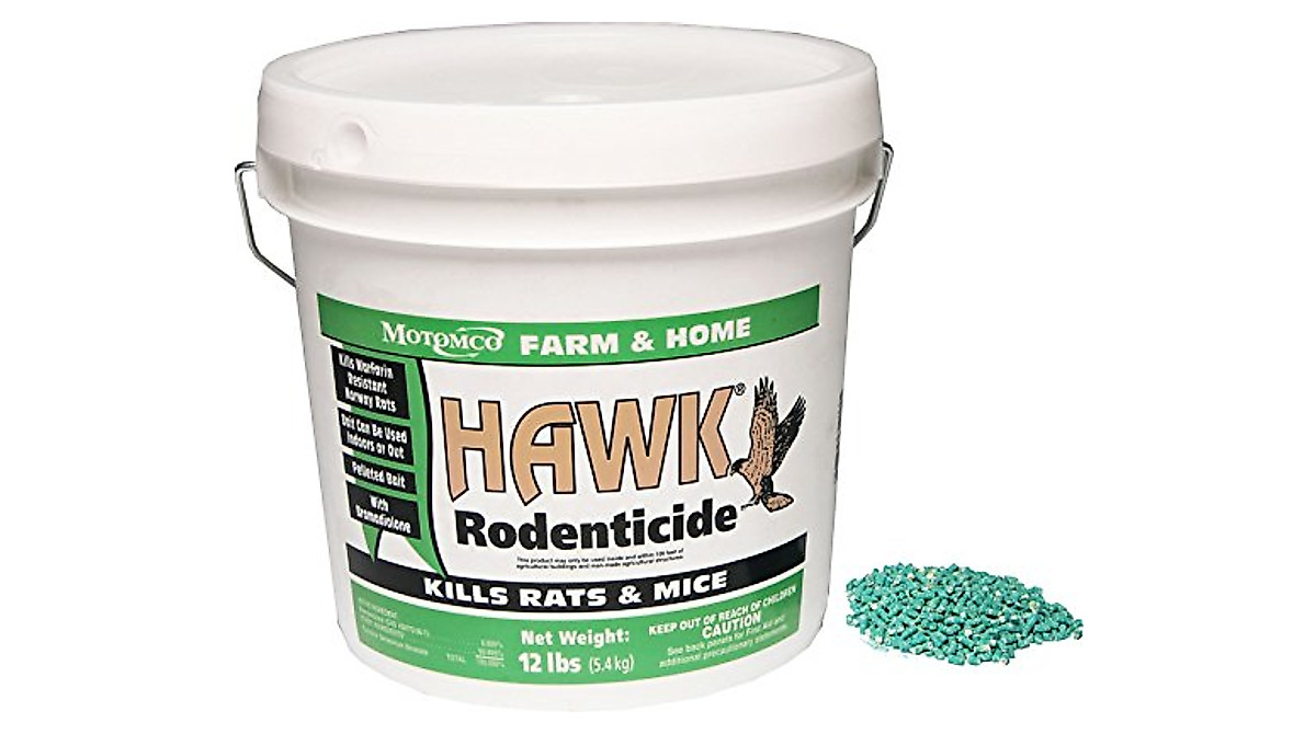 Effective Hawk Rodenticide Pelleted Bait - 12 lb