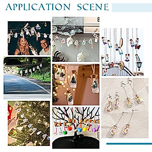 PH PandaHall Mini Heart Glass Jars Bottles with Cork Stoppers, 20pcs Small Wishing Bottles Corked Glass Bottles, 20pcs Eye Screws, 30 Yards Twine for Valentine Mother Wedding Christmas Message Decor