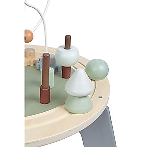 Janod J04402 Sweet Cocoon Wooden Activity Multi-Play Table Toddlers – Fine Motor Development – Non-Slip Feet – Water Painted and FSC Certified – Suitable for Age 1 Year and Above