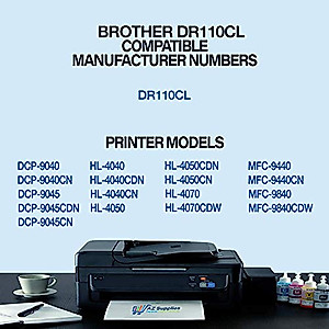 AZ Compatible Drum Cartridge Replacement for Brother DR110CL, DR 110CL use in DCP-9040CN, DCP-9045CDN, HL-4040CDN, HL-4040CN, HL-4070CDW, MFC-9440CN, MFC-9450CDN, MFC-9840CDW (Black, 1-Pack)