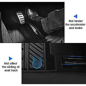 KUST Custom Fit Floor Mats for 2018-2023 Toyota Tacoma Double Cab (Only Auto) All Weather Floor Mats Liner 2 Row Full Set Liner TPE Black