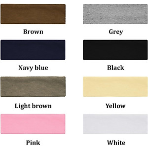 8 Pack Headbands for Women Non Slip Head Bands for Women's Hair, Fashion Workout Thick Stretchy Sweat Hair Bands Soft Fabric Sport Hair Warp for Yoga Running