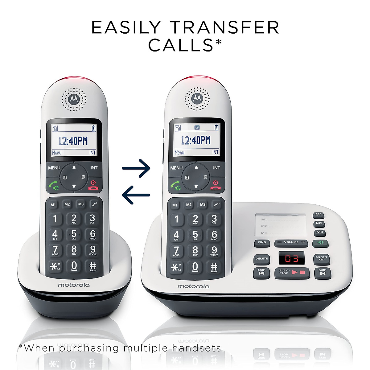 Motorola CD5012 CD5 Series Digital Cordless Telephone with Answering Machine (2 Handsets)