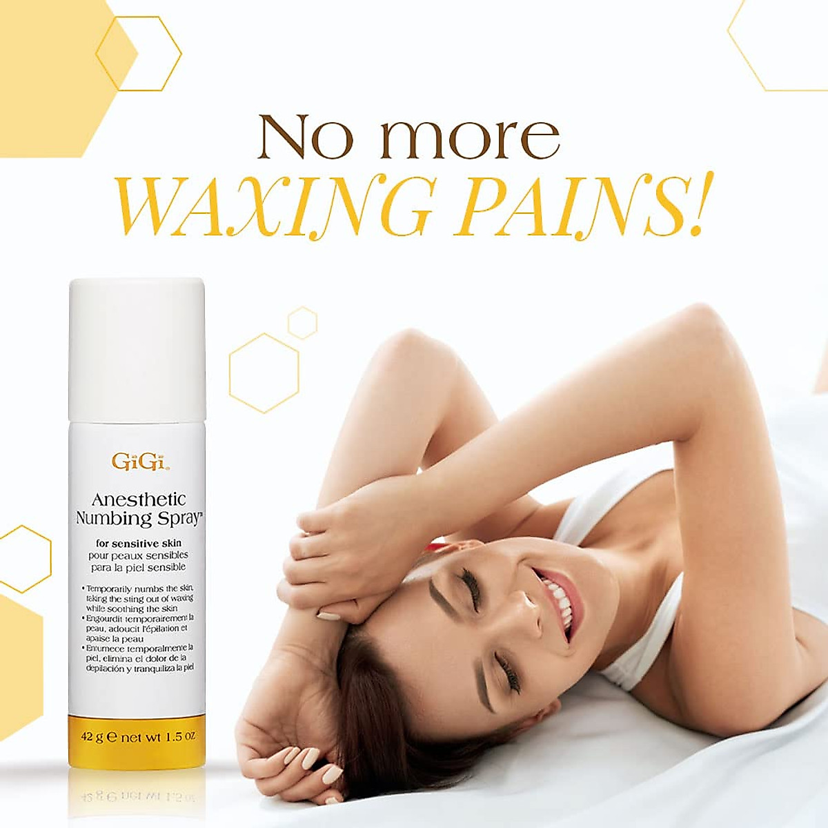 GiGi Anesthetic Numbing Spray for Sensitive Skin - Lidocaine-Based Gel, 1.5 oz