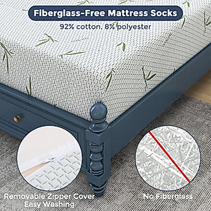 IULULU Queen Size Mattress in a Box, 6 Inch Gel Memory Foam Mattress with Bamboo Cover, Cooling Bed Mattress Made in USA, CertiPUR-US Certified,White