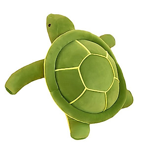 AUCOOMA Sea Turtle Stuffed Animal Plush Soft Tortoise Plush Toy Plushie Pillow Gifts 9.8"
