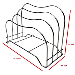 LENITH Stainless Steel Wire Cutting Board Holder, Cutting Board Rack Organizer Kitchen (Large)