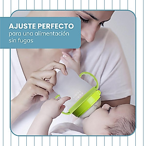 Baby Bottle Handle Grip for Comotomo 5 Ounce and 8 Ounce Silicone Bottles, 3 Pack, Green