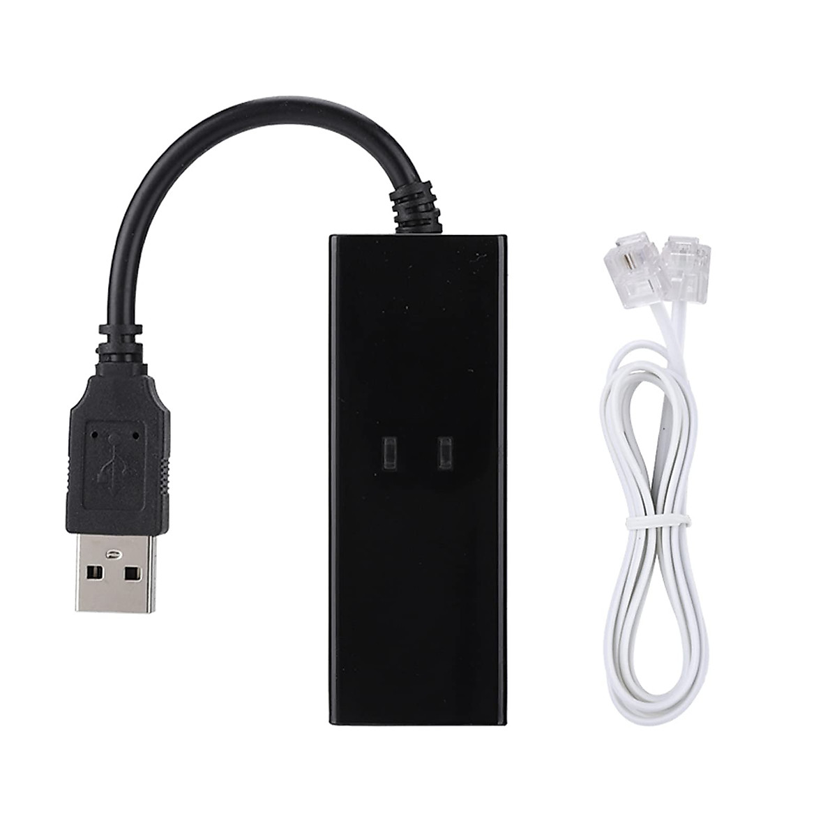 ASHATA 56K Data Modem, External Dial Up Voice Fax Data Modem,USB 2.0 56K Fax Modem,Small Size,Light-Weighted,Fit for Win7 Win8 Win10