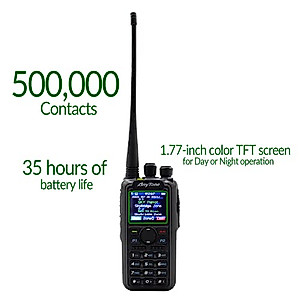 AnyTone AT-D878UVII Plus - Dual Band Analog/DMR Radio with BCS-200 Shoulder Speaker Mic - K-1 Plug IP-54 Rated for DMR and Analog AnyTone - Comes with Free $97 Training Course