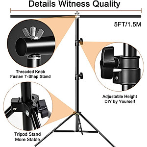 Heysliy Green Screen Kit 6.5 X 5ft, Portable 5 X 6.5 ft Green Screen Backdrop with Stand, Green Screen Stand with Small Greenscreen for Gaming Streaming