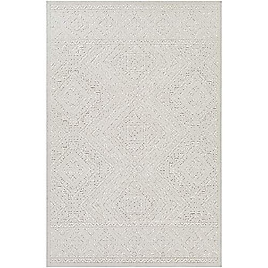 Livabliss Ivor Outdoor Textured Area Rug, 7'10" x 10', Cream