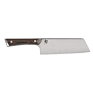 Shun Cutlery Kanso Asian Utility Knife 7", Narrow, Straight-Bladed Kitchen Knife Perfect for Precise Cuts, Ideal for Preparing Stir Fry, Handcrafted Japanese Knife