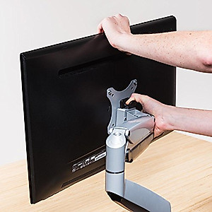 Fully Jarvis Dual Monitor Mounting Arm - fits up to 32" Computer Displays (Dual, Black)