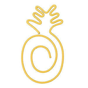HERCHR 100Pcs Gold Cute Paper Clips, Pineapple Shaped Small Paperclips Bookmark Clips for Office School Supplies Wedding Invitations Crafts Scrapbooking