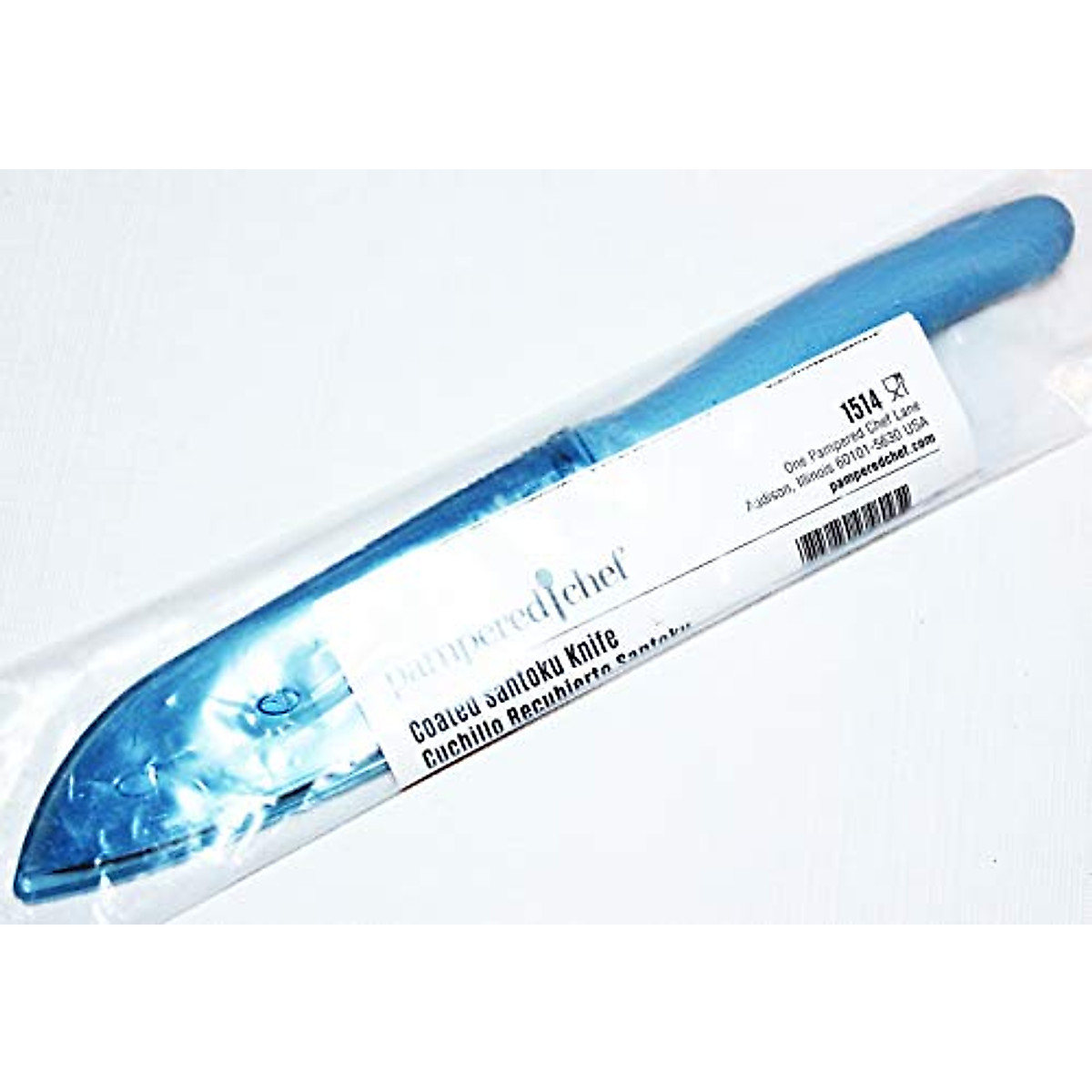 PAMPERED CHEF New model. #1514 SANTOKU COLOR COATED KITCHEN KNIFE