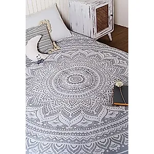 THE ART BOX Wall Tapestry, Large 82x55" - Inspiring Handmade Indian Mandala Design, Soft 100% Natural Cotton, Delicate Hand Sewn Edges for Bedroom, Living Room Boho Esthetic