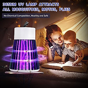 Bug Zapper Electric UV Insect Catcher Killer for Flies,Fly Trap Lamp Mosquitoes,Gnats & Other Small to Large Flying Pests for Home, Kitchen,Garden,Patio,Camping & More with Plug