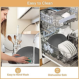 Silicone Crock Pot Liner fit Crock-Pot 7-8 Quart Oval Slow Cooker，Reusable & Leakproof Dishwasher Safe Cooking Liner for 7 Quart Crock Pot (2pcs-Grey [Fit 7 to 8 QT][12"D x 9.25"W x 4.92"H])