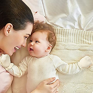 16 Pairs Newborn Baby Cotton Mittens No Scratch Gloves Unisex Newborn Mittens for baby Boys Girls 0-6 Months (Chic Color)