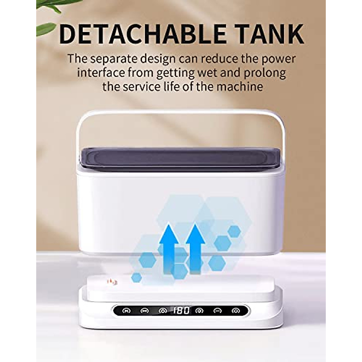 GERCY Ultrasonic Jewelry Cleaner, 800ml Sonic Cleaner Machine with 4 Digital Timer for Eyeglasses, Silver, Rings, Watches, Razors, Coins, Makeup Brushes for Gifts