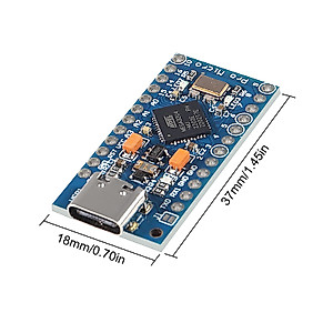 AITRIP 2PCS Pro Micro ATmega32U4 5V 16MHz Type-C Development Module Board with 2 Row pin Header Compatible arduino Leonardo Replace ATmega328 Pro Mini