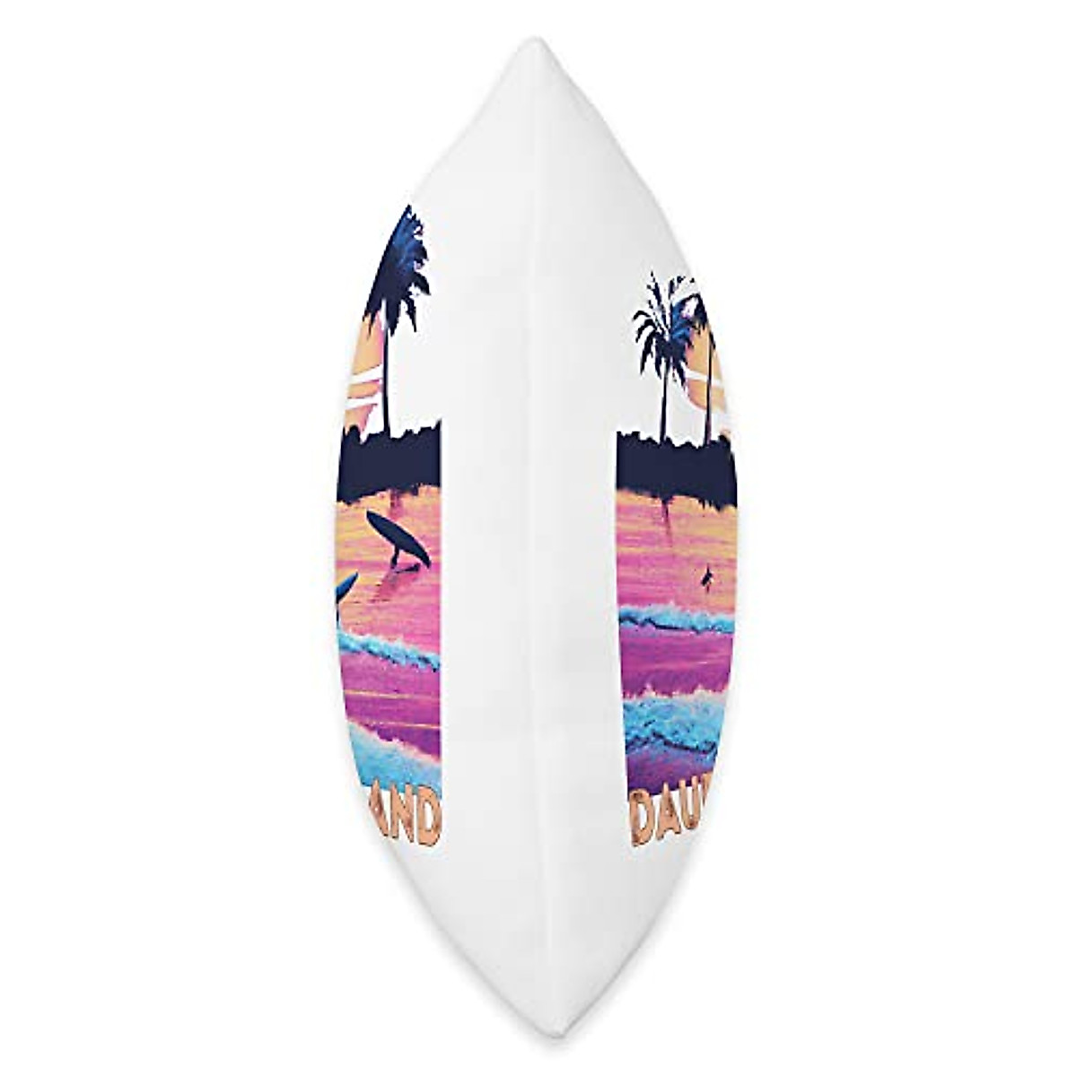 Dauphin Island Retro Beach Accessories Retro Dauphin Island Alabama Souvenir Surf Throw Pillow, 16x16, Multicolor