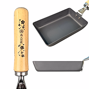 KAKUSEE Tamagoyaki Japanese rolled omelette Pan, Iron Egg Pan, Induction-Ready,Made in Tsubame Japan (Small)