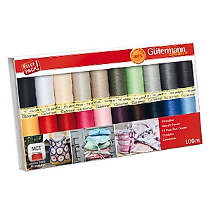 Gutermann Thread Set: Sew-All: 100m: Pack of 20, Assorted