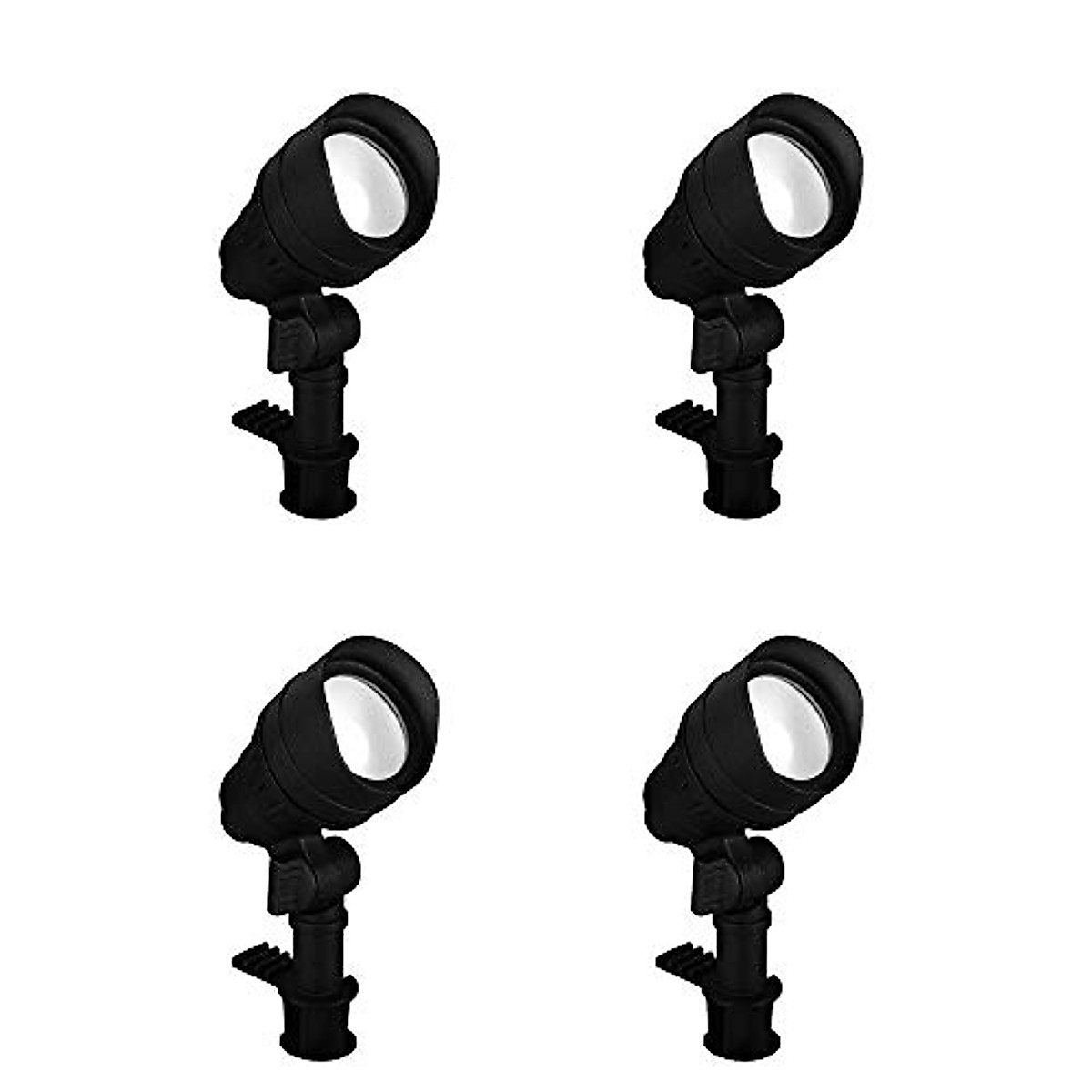 4.5-Watt Millennium Black Adjustable Light Color Outdoor Integrated LED Landscape Flood Light (4-Pack)