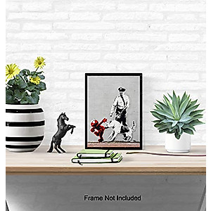 Police Arrest Street Art - Graffiti Wall Decor - 8x10 Poster, Home Decoration for Living Room, Office, Bedroom - Unique Gift for Policemen, Law Enforcement Officer, Men, Boys, Teens - UNFRAMED Print