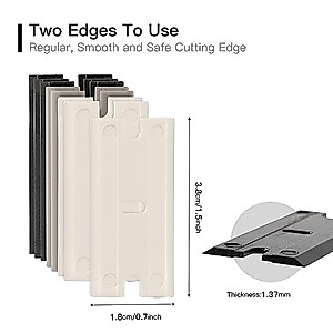 NEWISHTOOL Plastic Blades, 300 PCS Plastic Scraper Blades Refill, 1.5-In Double Edges Plastic Razor Blade for Plastic Scraper and Safety Scraper