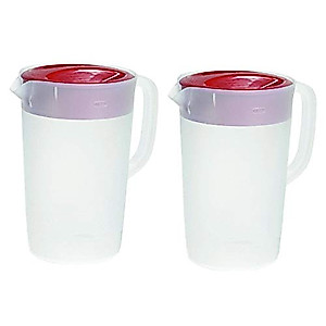 Rubbermaid 1 Gallon Servin' Saver Pitcher (Set of 2), 1, Red
