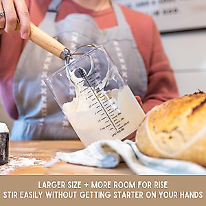 Sourdough Starter Kit | 50oz Wide Mouth Glass Jar | Sourdough Bread Baking Supplies| Sourdough Starter Jar | Sourdough Baking Kit | Sourdough Jar Wide Mouth | Sourdough Starter Jar Glass