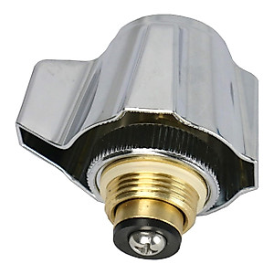 Leyso Hot Knob Handle Kit with Stem for ABC 4" Hand Sink Faucet, Twist Clockwise to Open