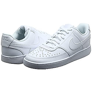 Nike Men's Court Vision LO Sneaker, White/Whiteblack, 11 Regular US