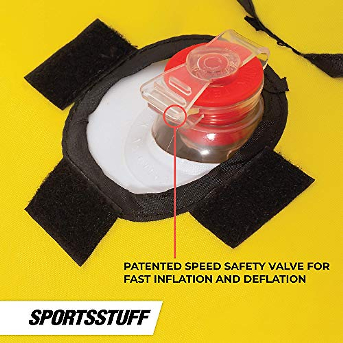 Sportsstuff Descender Kids Inflatable Snow Tube/Sled with Ultra Durable Nylon Cover , Black