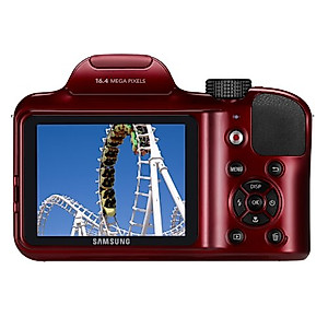 Samsung WB1100F 16.2MP CCD Smart WiFi & NFC Digital Camera with 35x Optical Zoom, 3.0" LCD and 720p HD Video (Red)